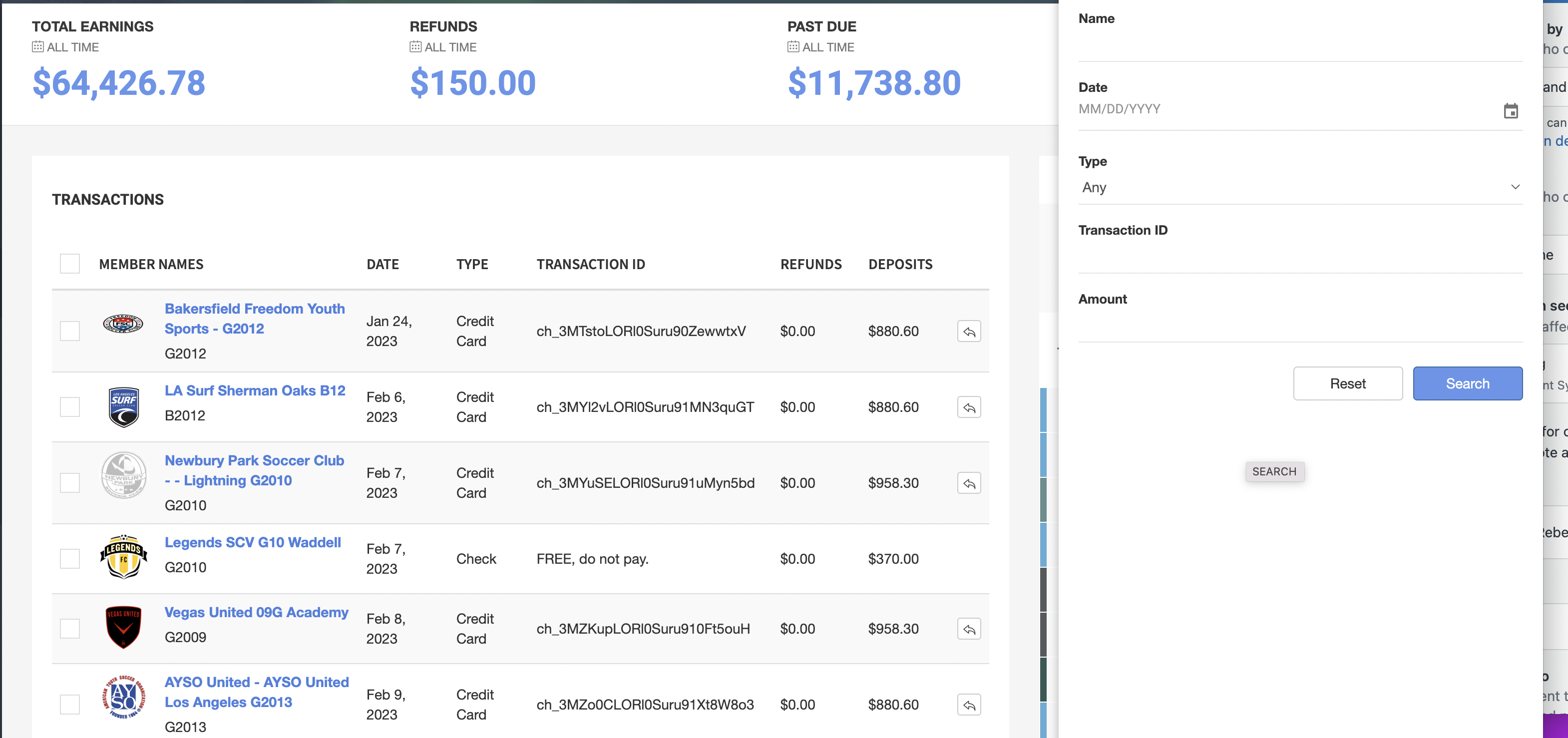 How to Search for a Transaction – Total Global Sports