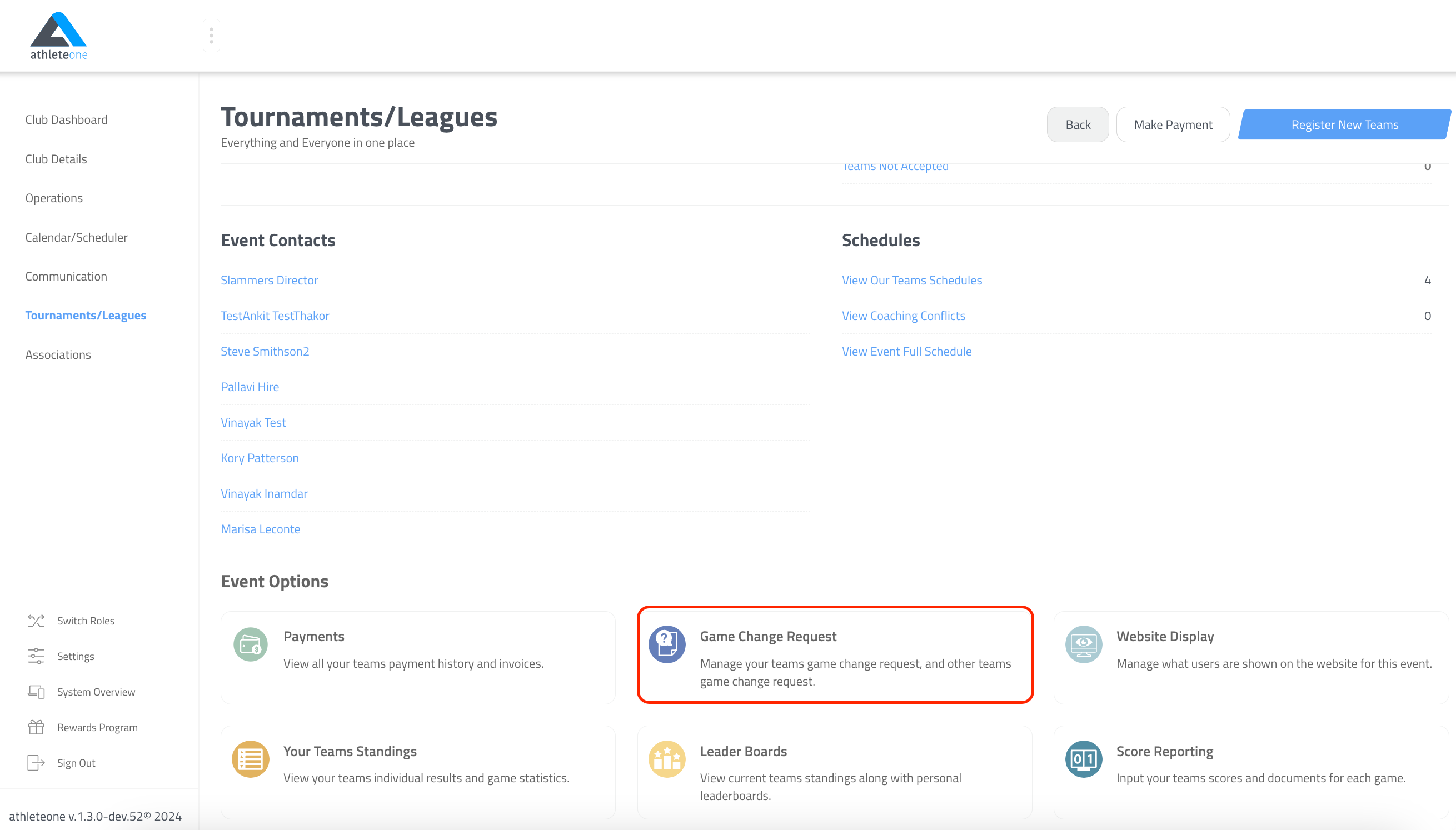 How to make a game change request? – Total Global Sports