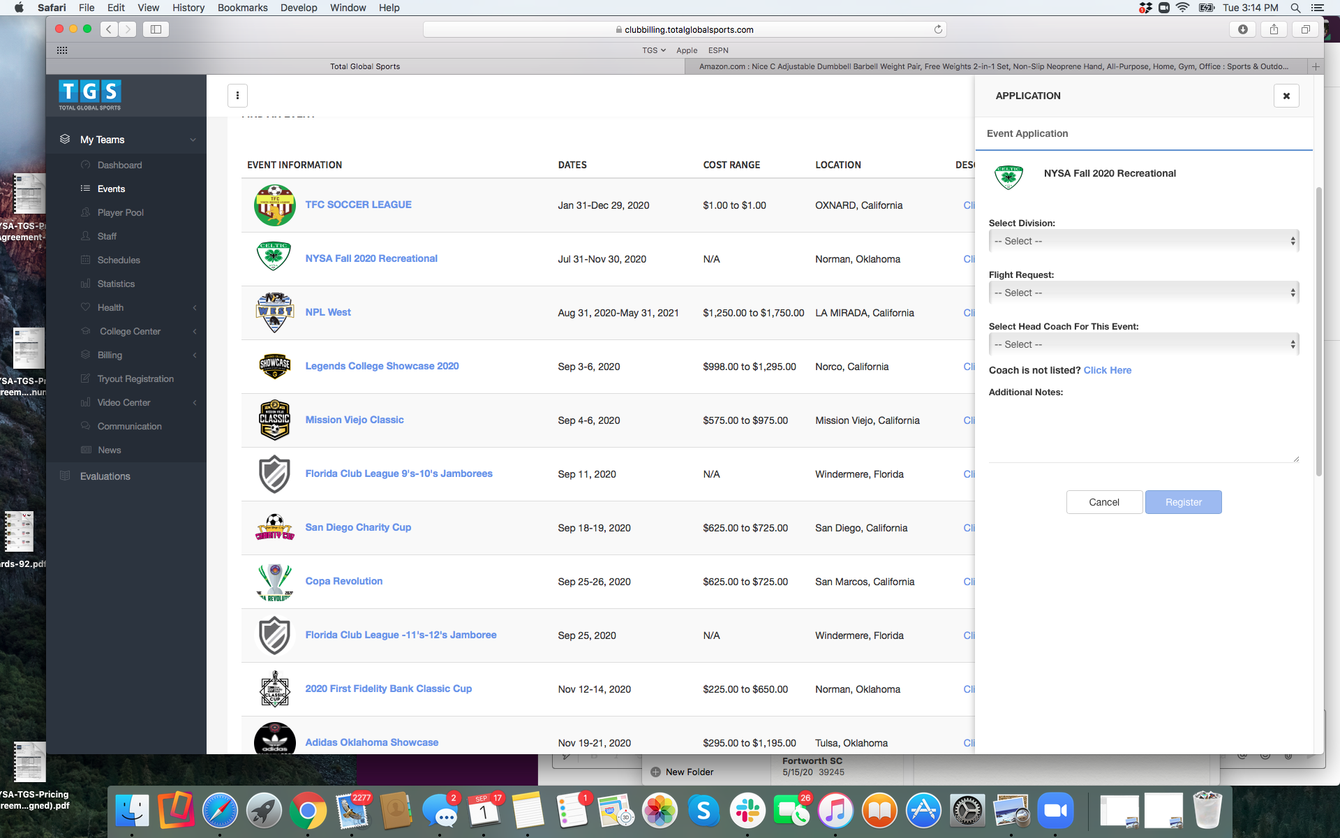 How To Register To An Event – Total Global Sports